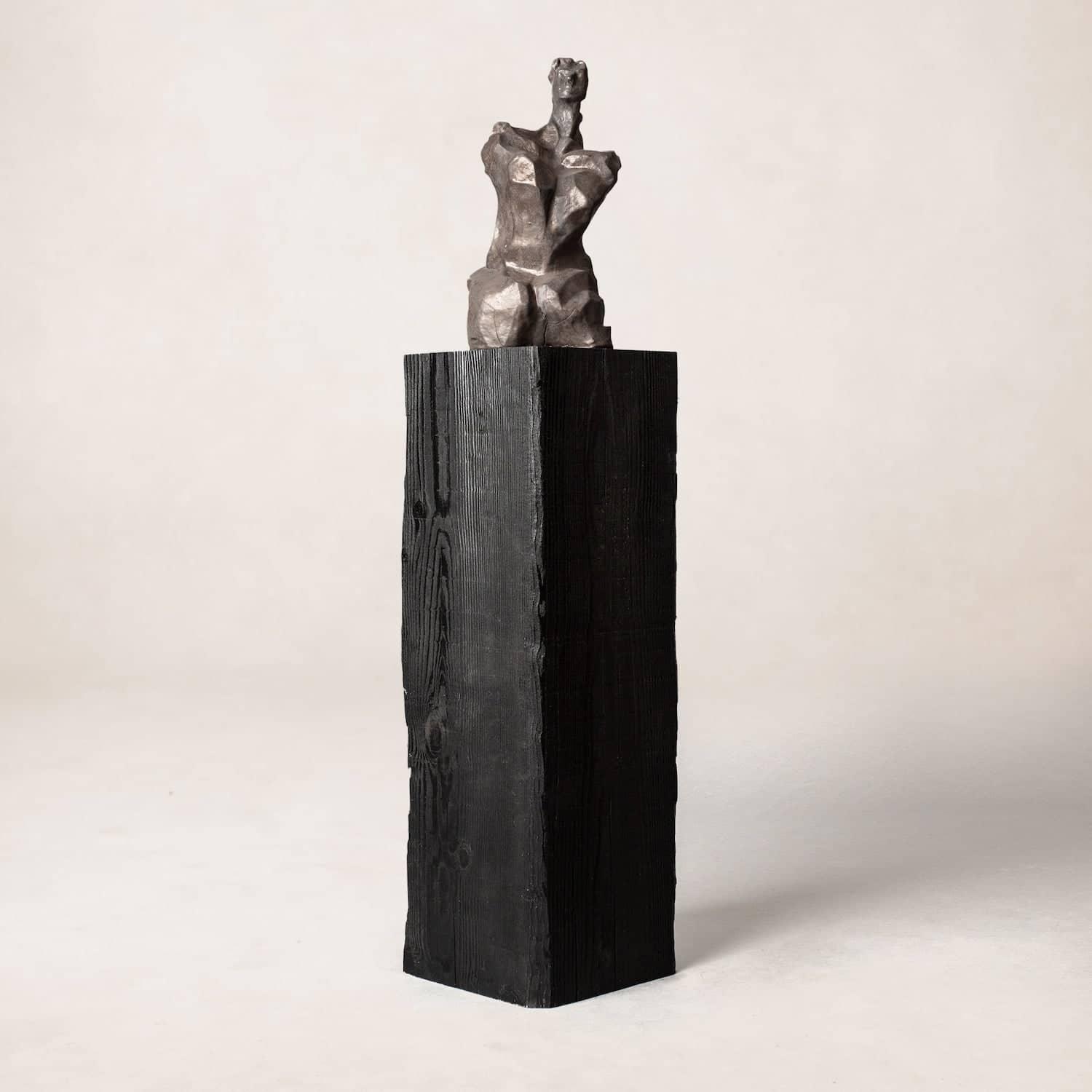Charcoal Sculpture Pedestal - Tall | House of Leon